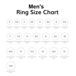 Men's Ring Size Chart - Ring Size Calculator